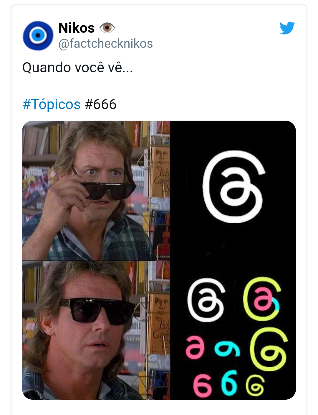 Rede social Threads exibe mensagem subliminar "666" na logo e assustam ...